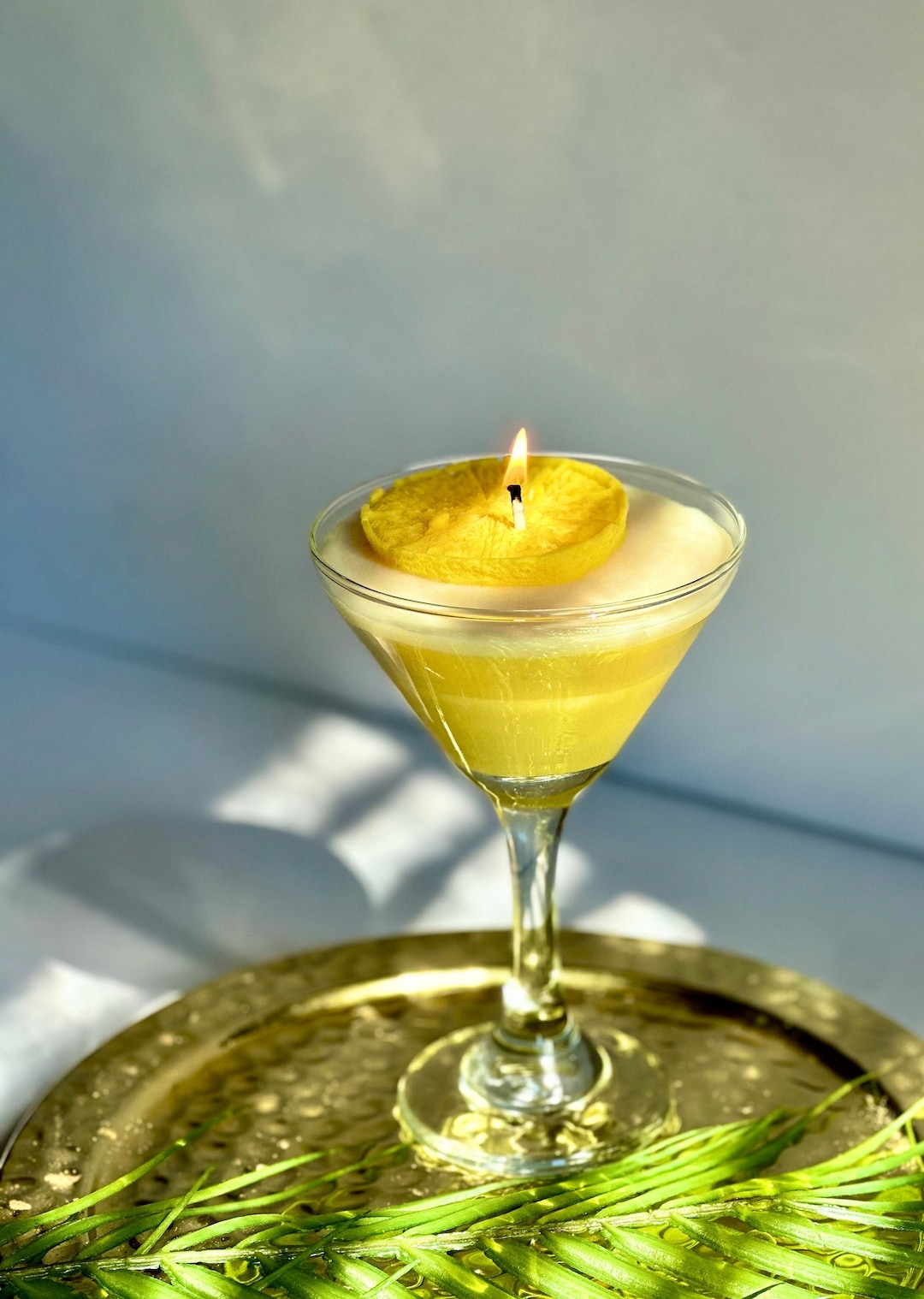 Lemon Drop Martini Candle, Limoncello Martini, Housewarming Gift ...