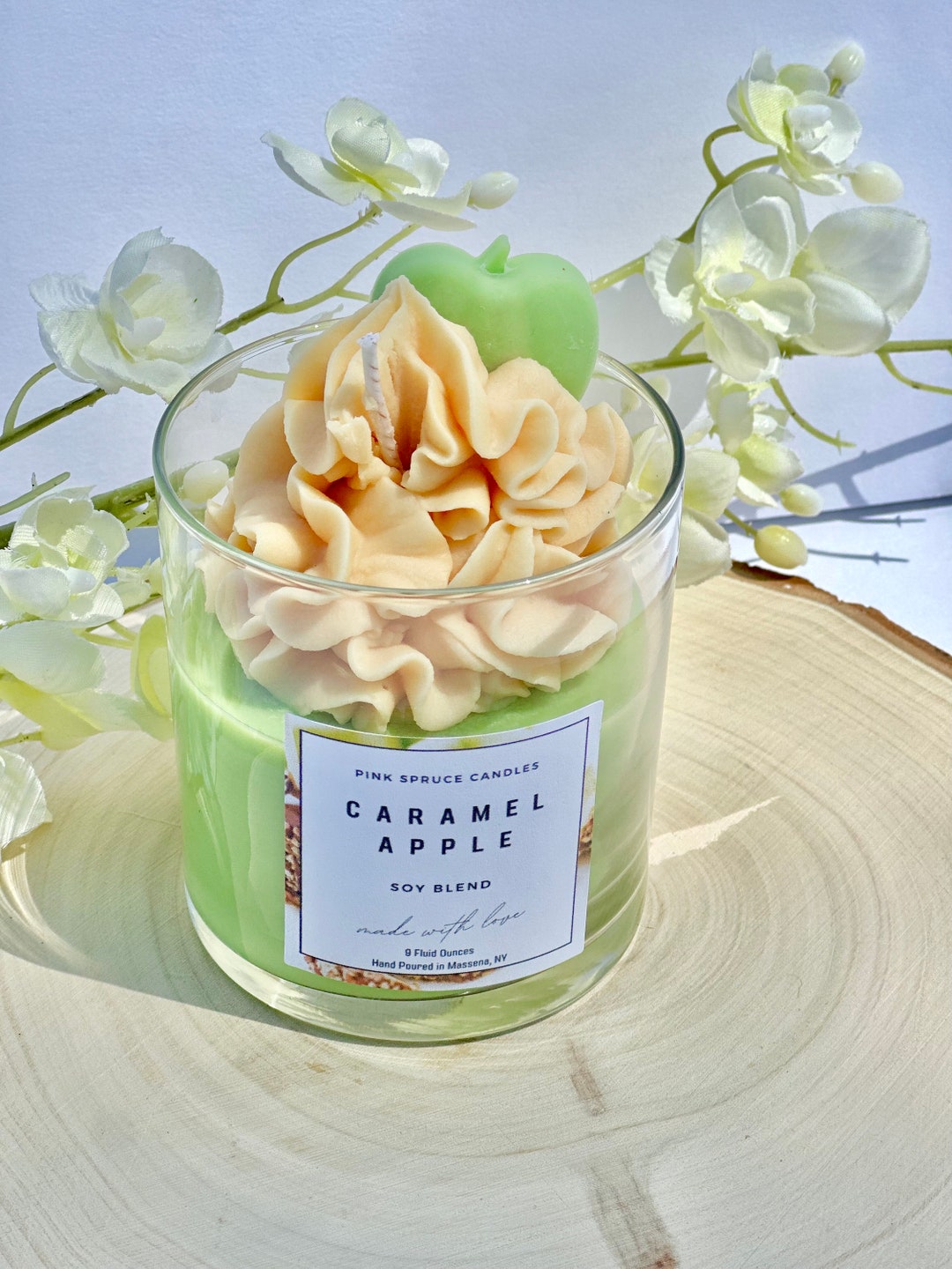 Caramel Apple Candle, Fall Scented Candle, Dessert Candle, Candle Gift ...