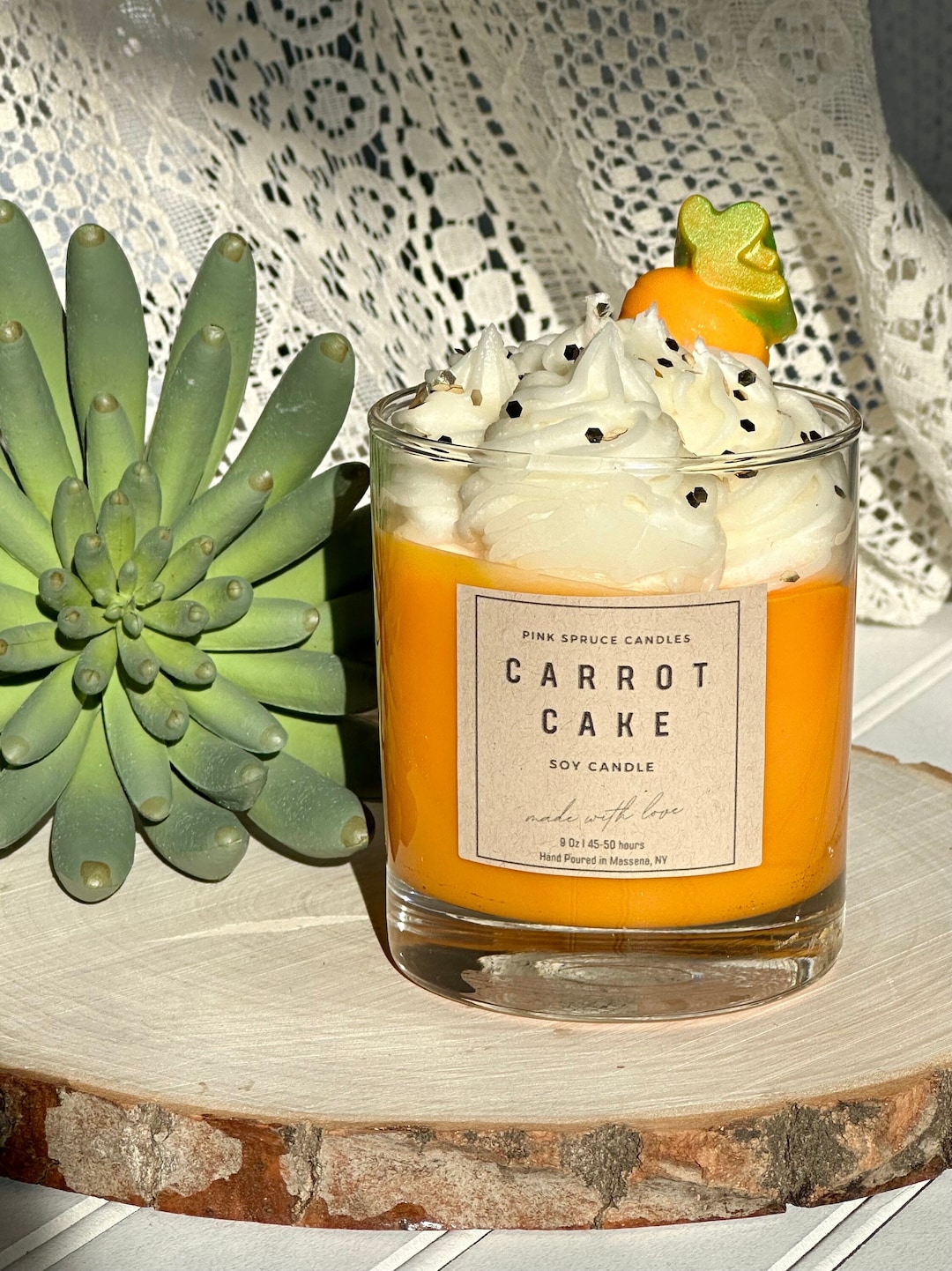 Carrot Cake Candle, Dessert Candle, Handpoured Soy Wax, 9 Oz, Easter ...