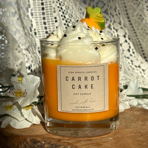 Carrot Cake Candle, Dessert Candle, Handpoured Soy Wax, 9 Oz, Easter ...