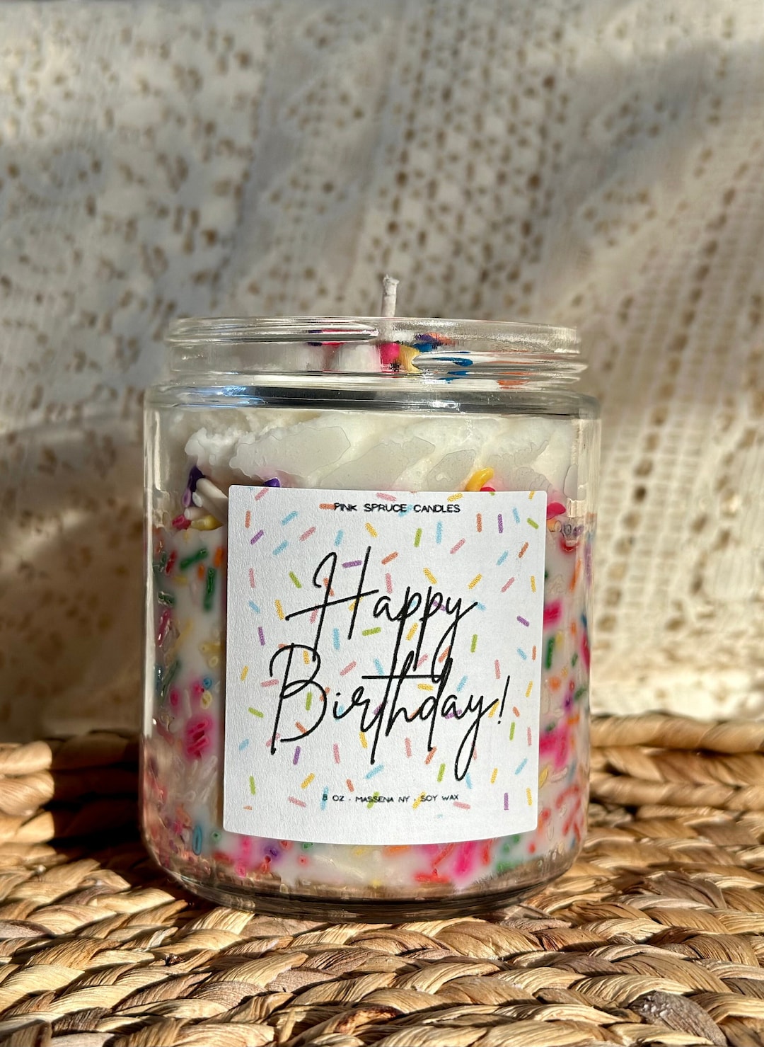 Birthday Cake Candle, Sprinkle Candle, Birthday Basket Item, Dirty 30 ...