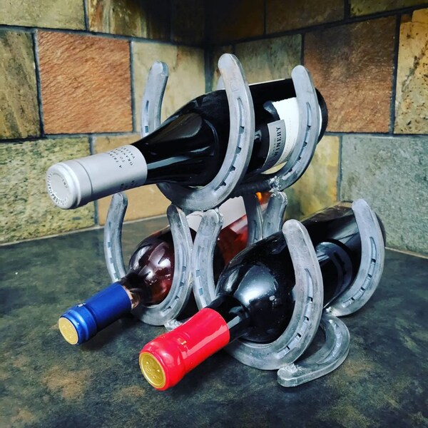Horseshoe Wine Rack - Etsy