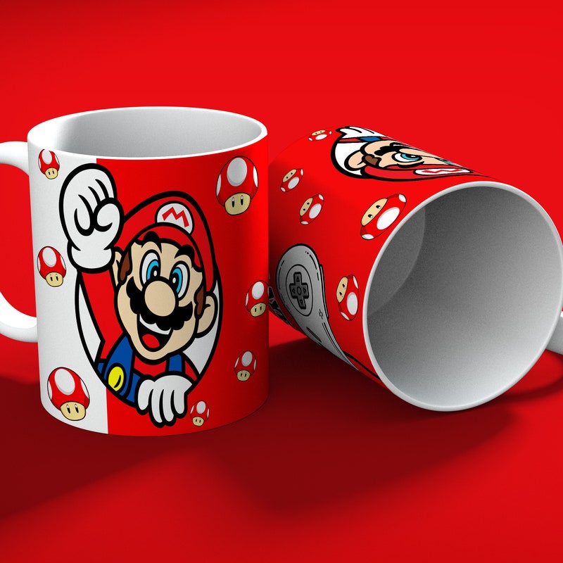 Mario and Luigi Mugs - Etsy