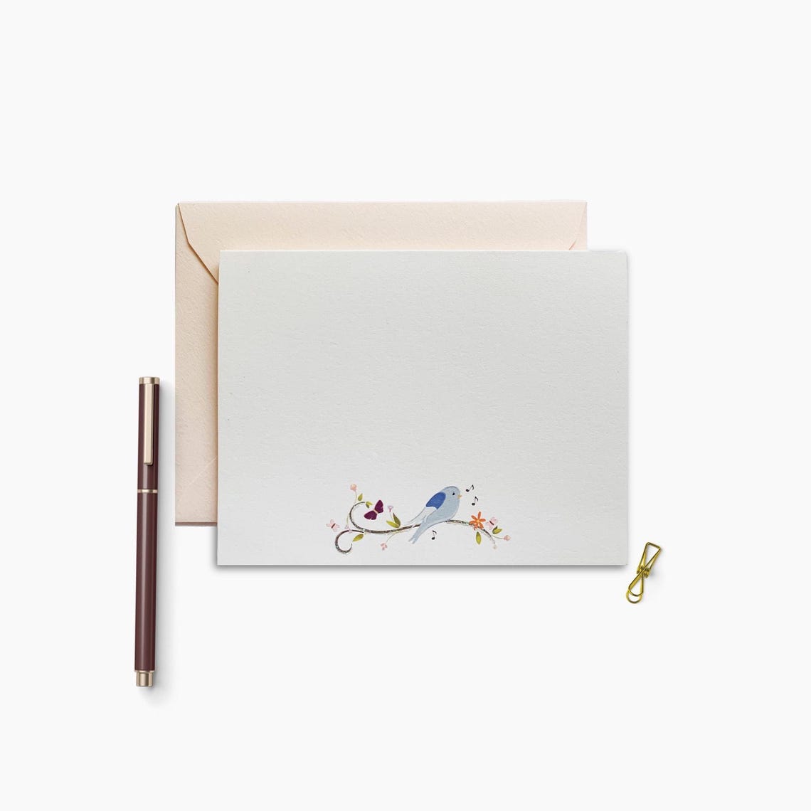 Songbird Blank Note Cards | Set of 5 | Artist Designed | Hand Glittered ...