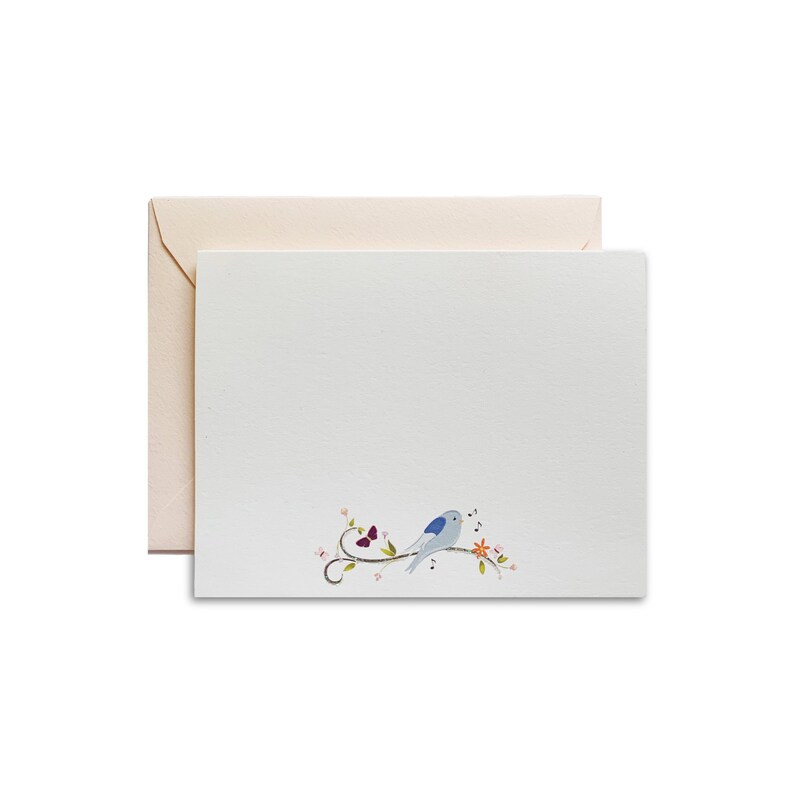 Songbird Blank Note Cards | Set of 5 | Artist Designed | Hand Glittered ...