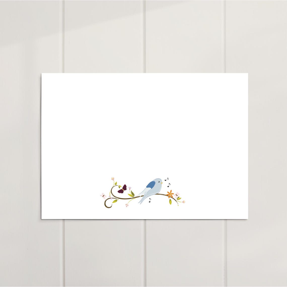 Songbird Blank Note Cards | Set of 5 | Artist Designed | Hand Glittered ...