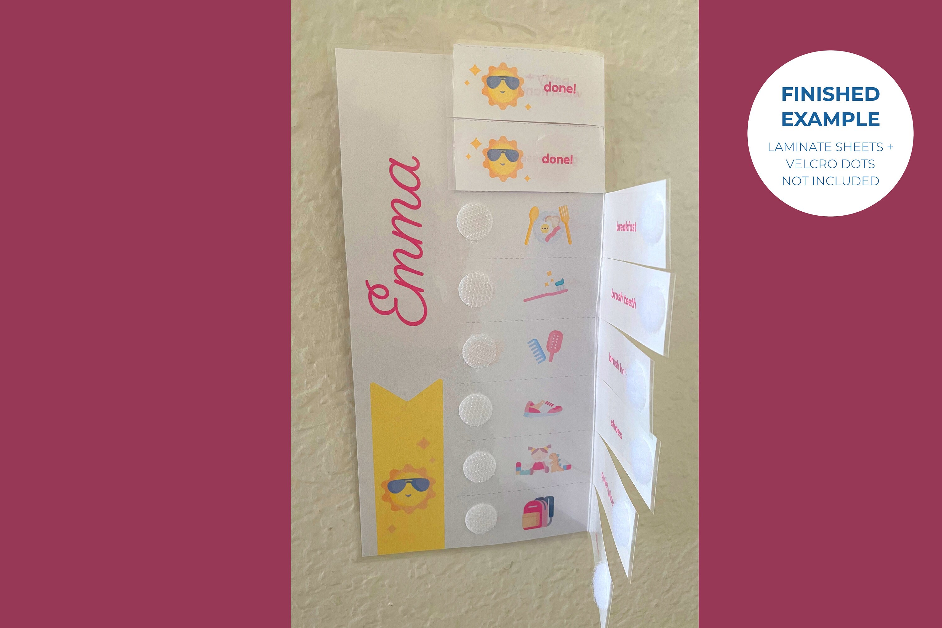 Printable DIY Flip Routine Chart for Kids - Etsy