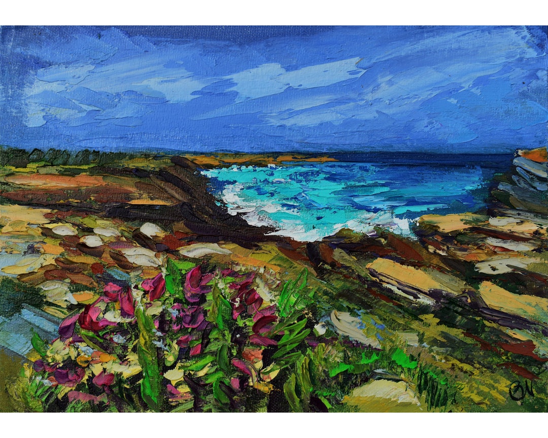 Cape Town Painting South Africa Original Art Seascape Wall Art Impasto ...