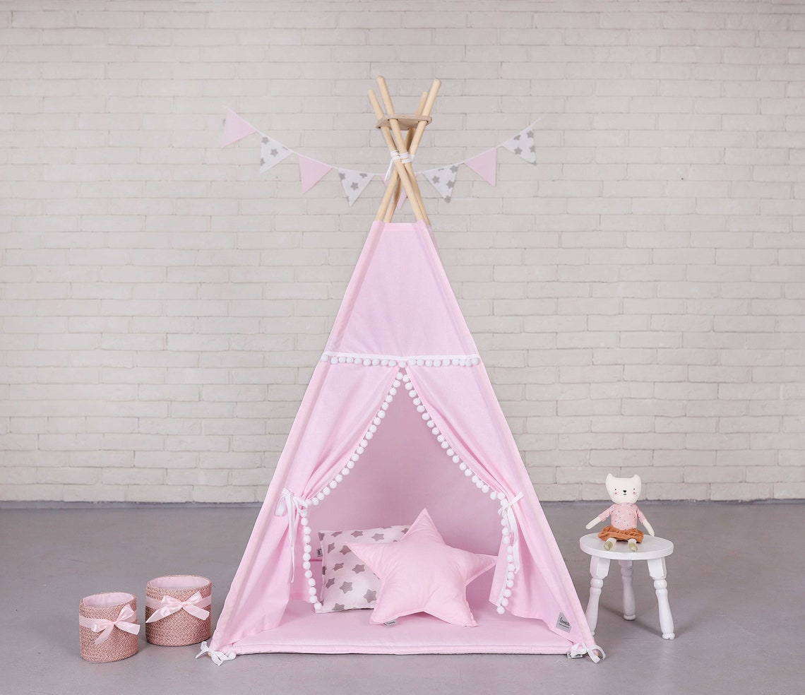 Powder Pink Teepee Tipi TAMBOO Teepee Tent Teepee Tent for - Etsy