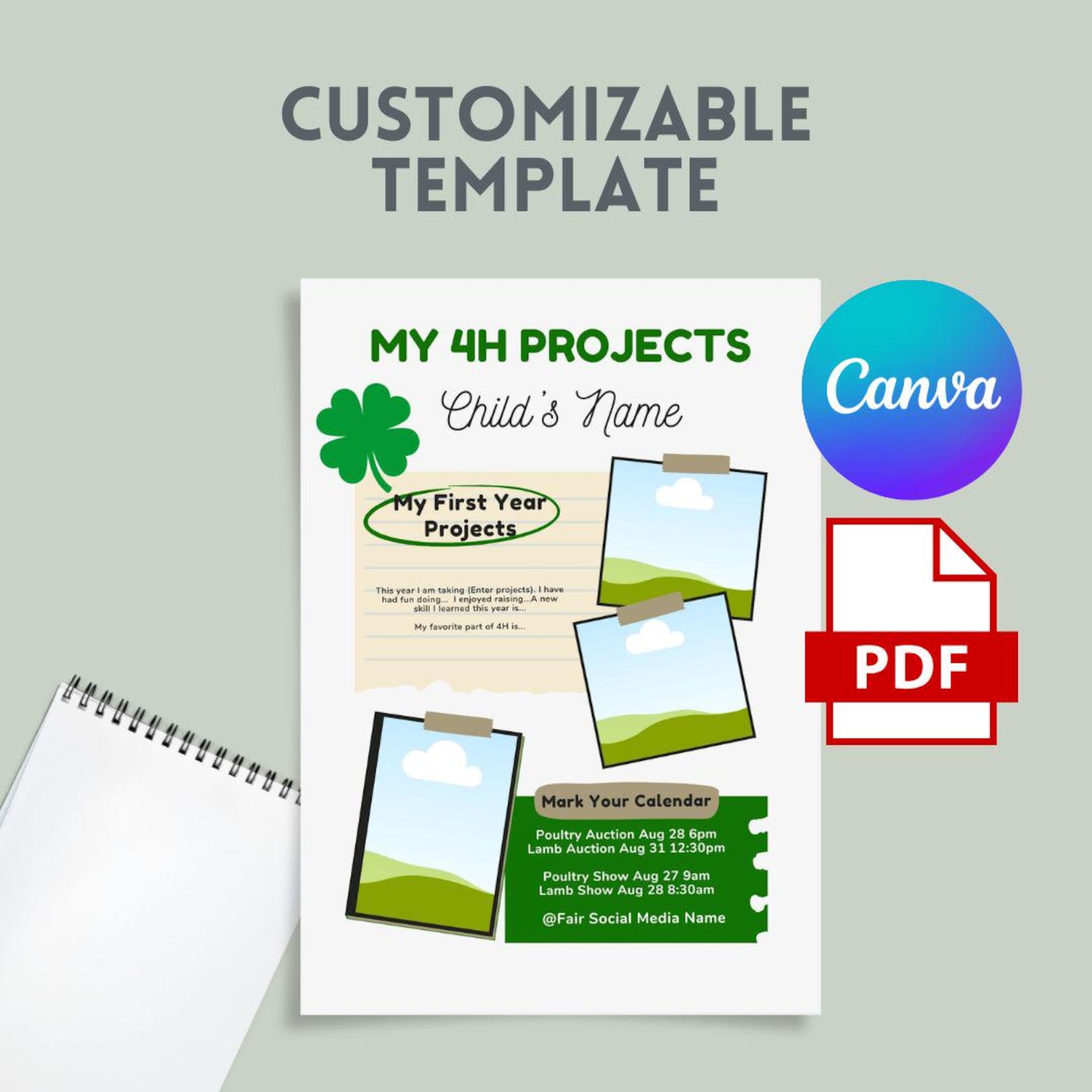 4-H Buyers Letter Template for Market Project Auction - Custom Editable ...