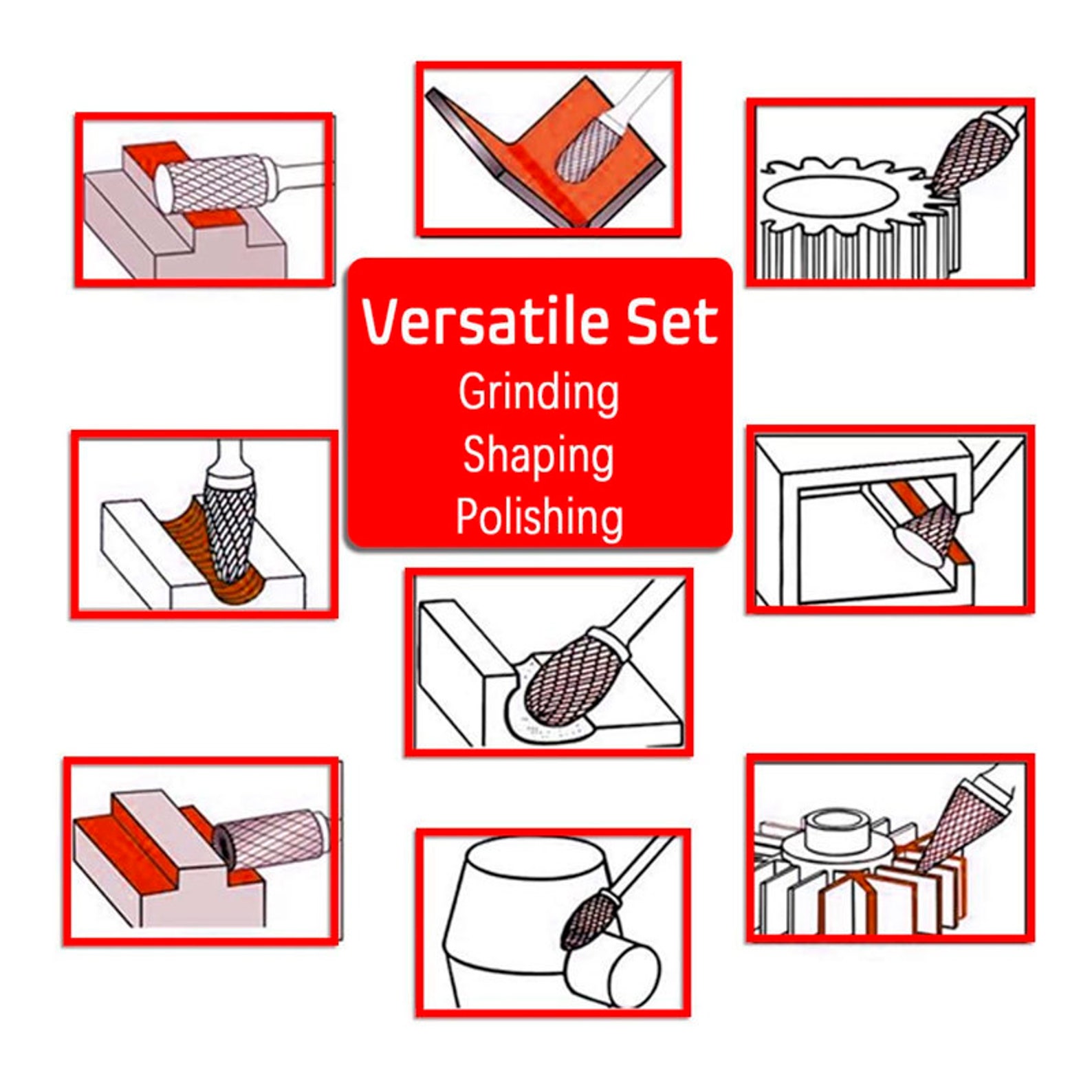 Carbide Double Cut Carving Bits for Dremel Rotary Tool 10 Pcs | Etsy