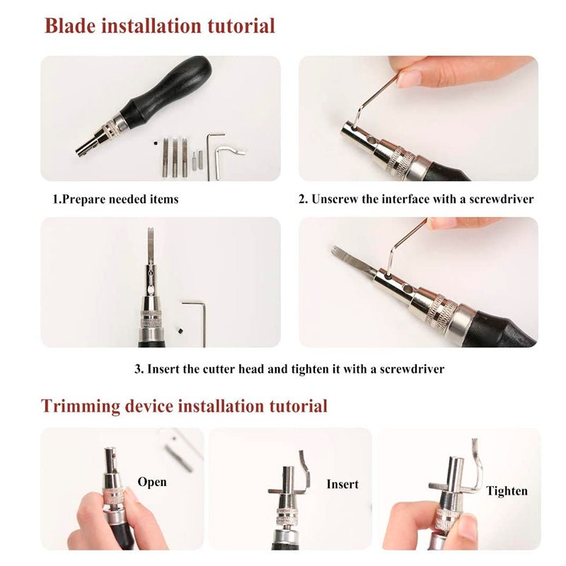 Leather Groover Toolblack 7 in 1 Pro Adjustable Stitching | Etsy