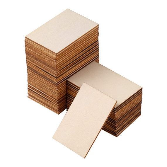 100 Pieces 2 X 3 Inches Unfinished Wood Pieces Rectangle Blank - Etsy