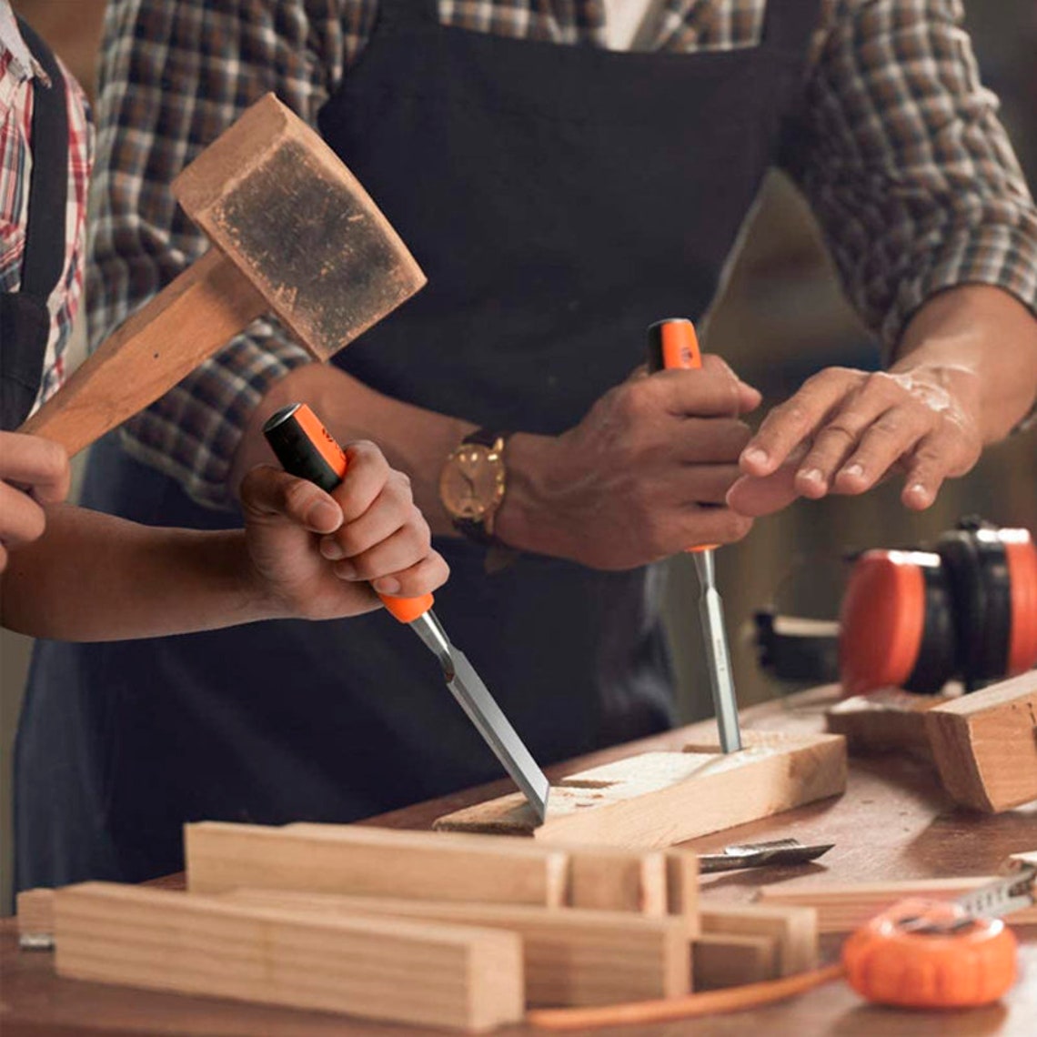 Chisel Sets With 8pc Wood Chisel Honing Guide & Sharpening | Etsy