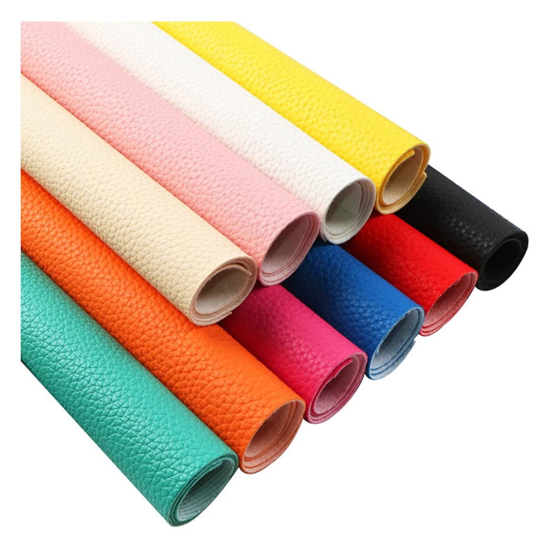 10pcs Solid Color PU Synthetic Leather Leather Grain Texture - Etsy