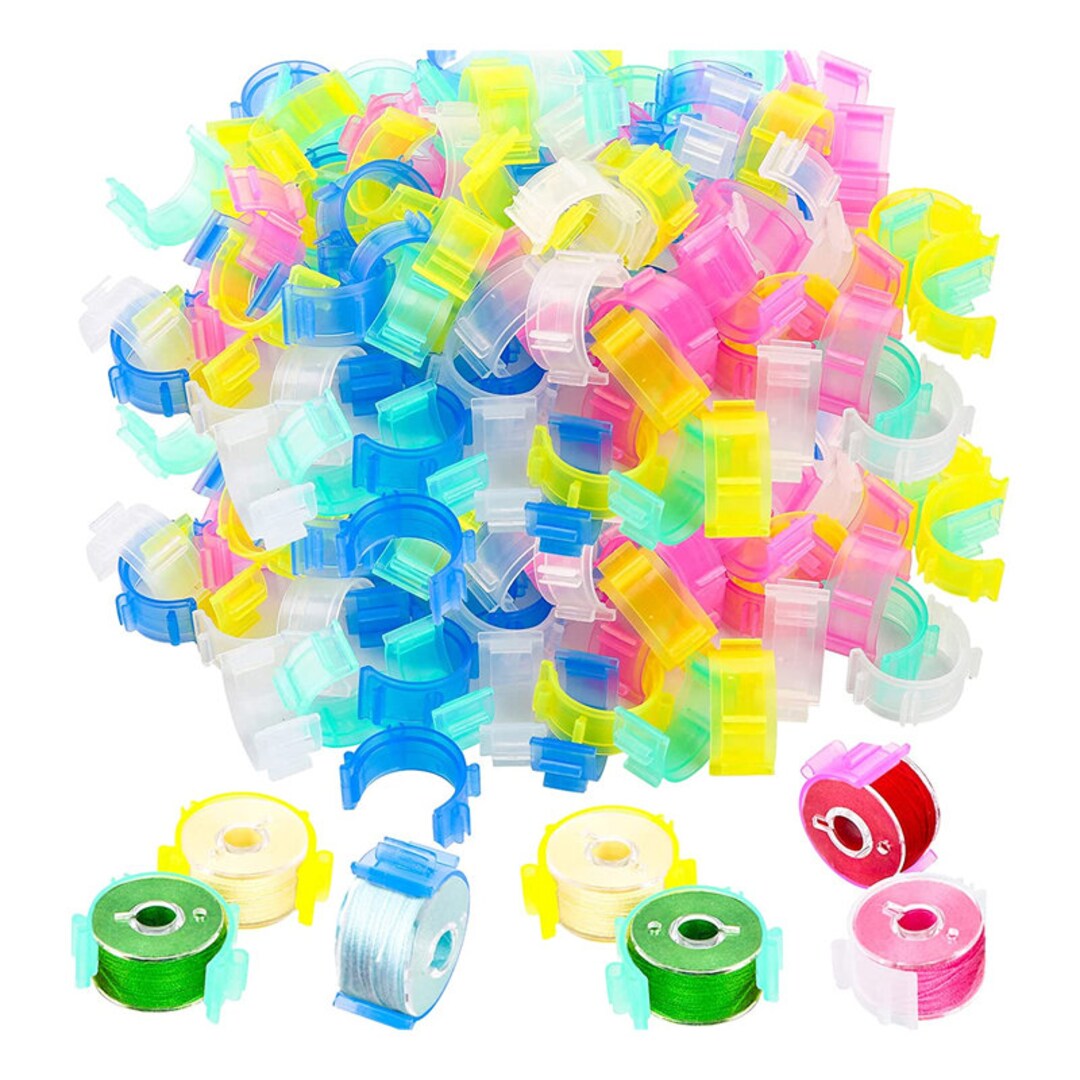 100 Pack Sewing Bobbin Clips Plastic Bobbin Holder Clamps - Etsy
