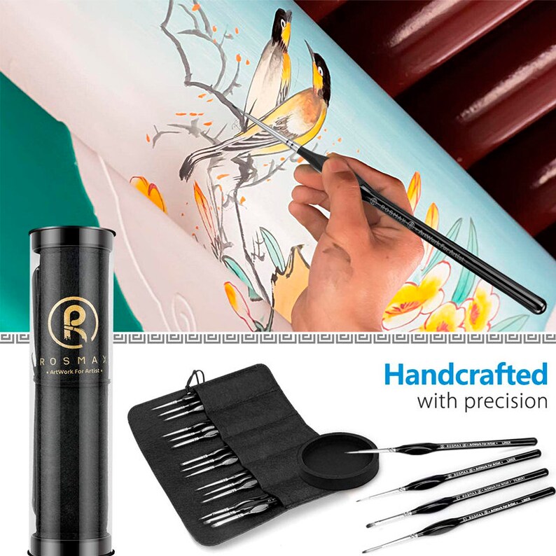 Rosmax Acrylic Paint Brushes Set Series X 15PCS Miniature - Etsy