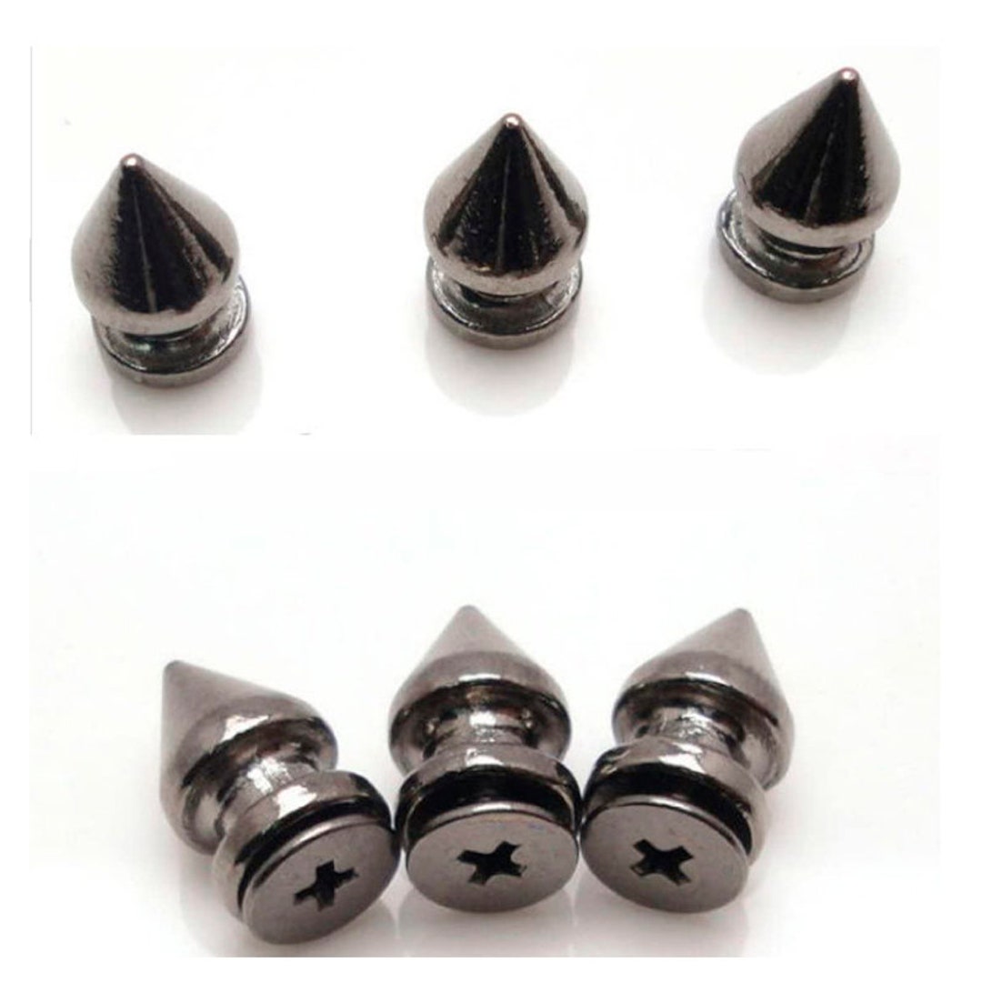 12MM 500 Sets Metal Tree Spikes and Studs Metallic Screw-back for DIY ...