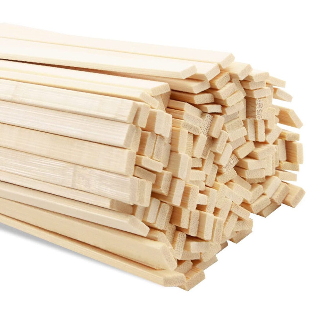 200 Pieces Wooden Craft Sticks, Extra Long Sticks, Bamboo Sticks ...