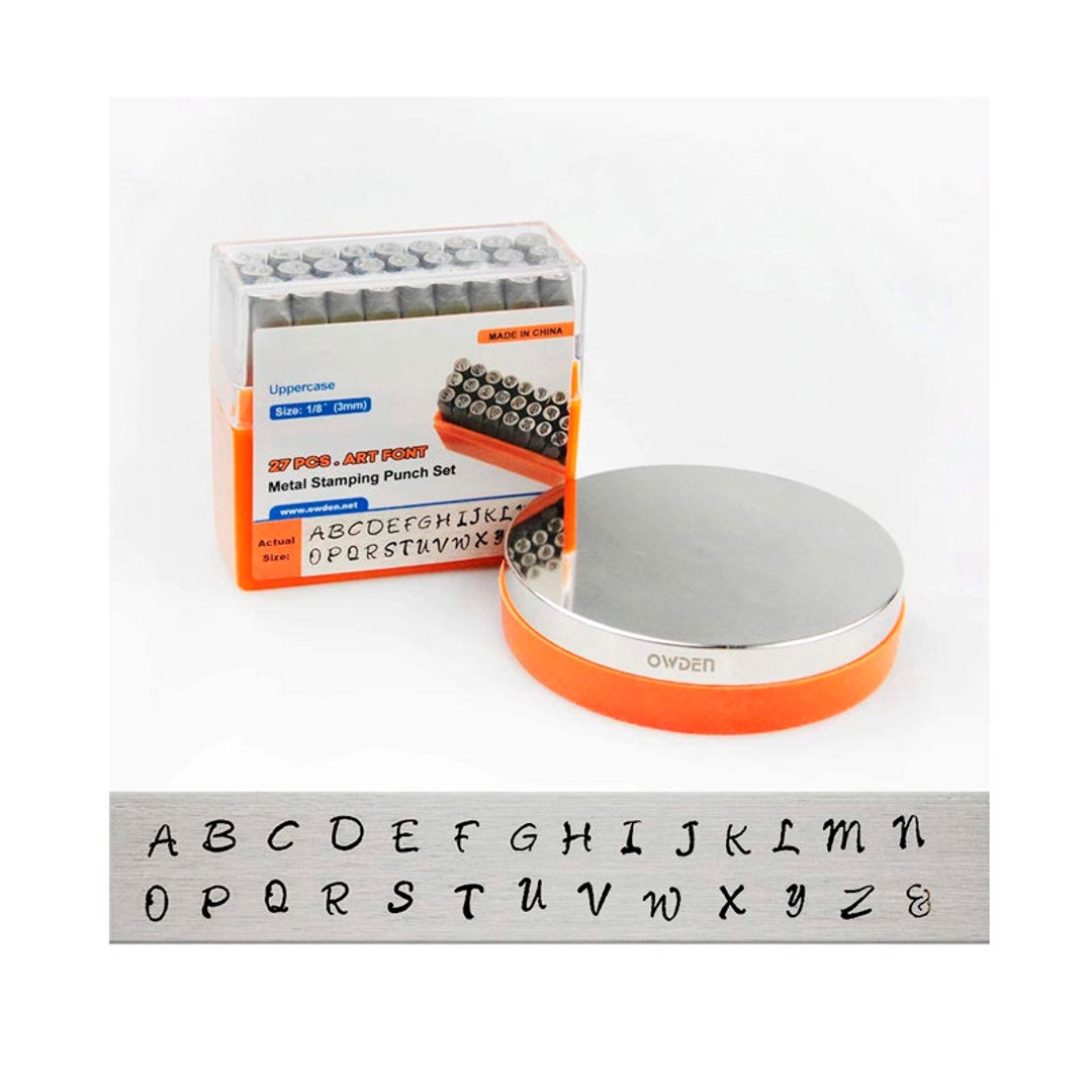 Professional Uppercase Handwritten Font Letter Punch Set 1/83mm ...