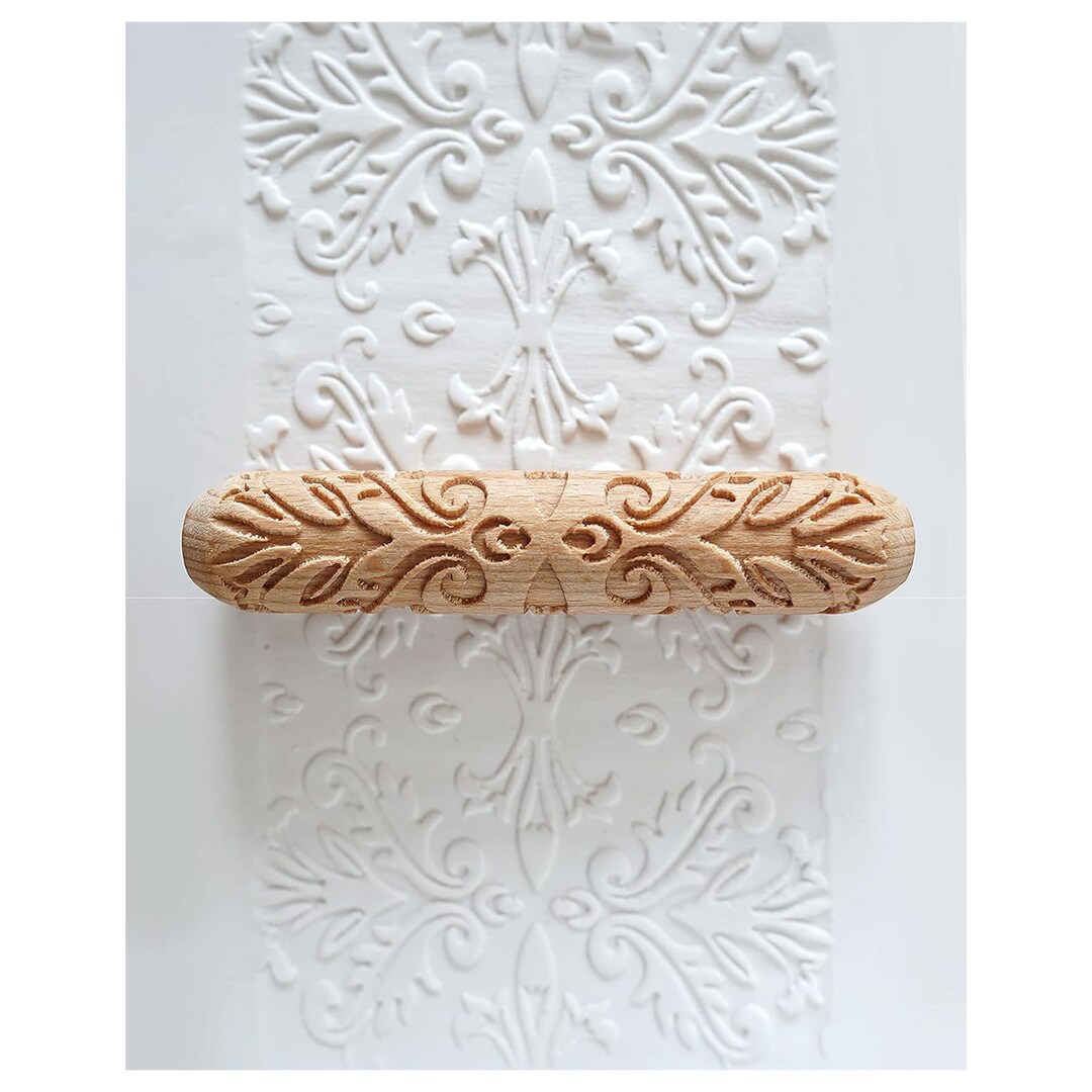 Ceramic Wood Hand Rollers, Pottery Texture Roller, Clay Pattern Stick ...