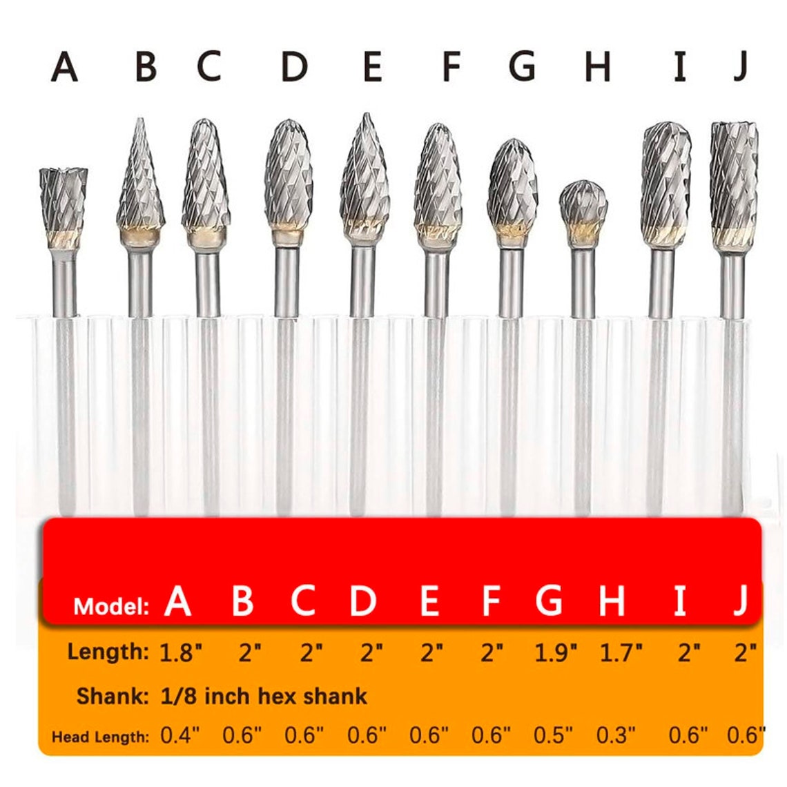 Carbide Double Cut Carving Bits for Dremel Rotary Tool 10 Pcs | Etsy