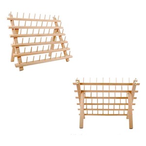 60-spools Wooden Thread Holder Sewing and Embroidery Thread Rack - Etsy