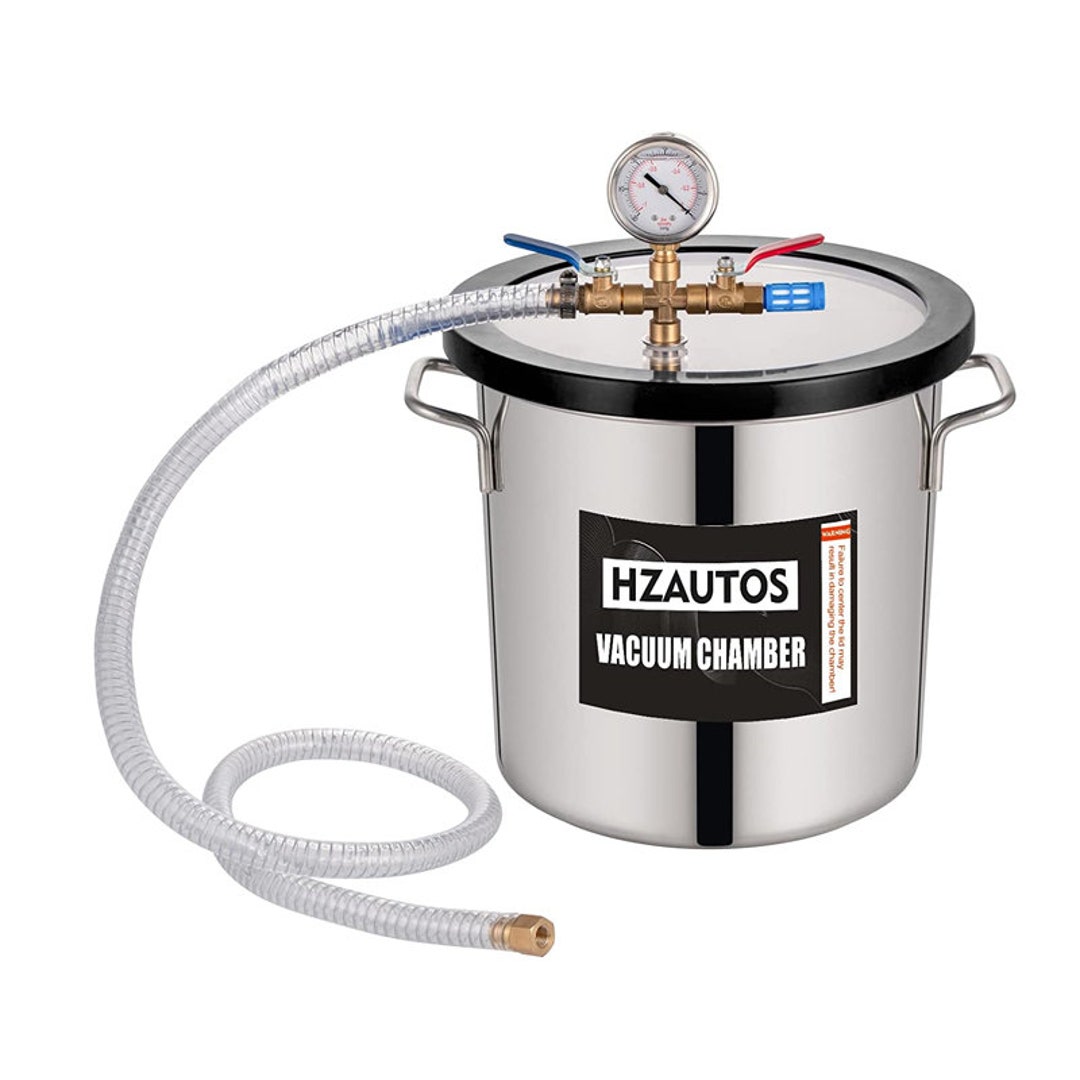 3 Gallon Tempered Glass Lid Stainless Steel Vacuum Chamber - Etsy