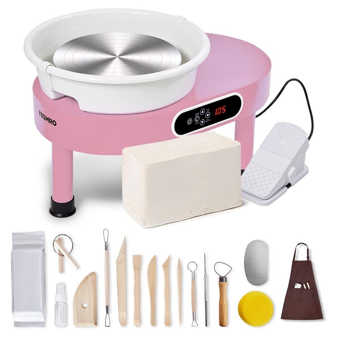 LCD Pottery Wheel Forming Machine With Detachable Basin, Foot Pedal and ...