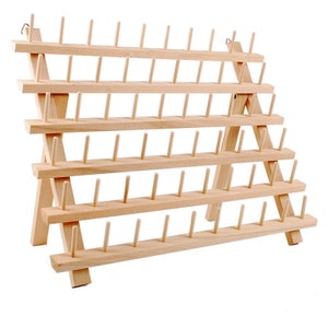 60-spools Wooden Thread Holder Sewing and Embroidery Thread Rack - Etsy