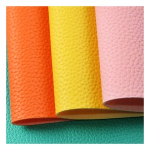 10pcs Solid Color PU Synthetic Leather Leather Grain Texture - Etsy