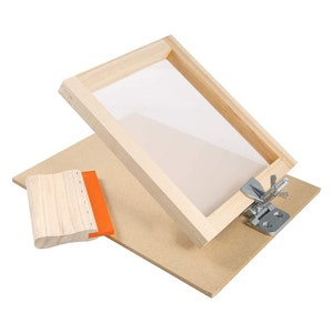 27 Pieces Screen Printing Starter Kit Include 8 X 10 Inch Silk Screen ...