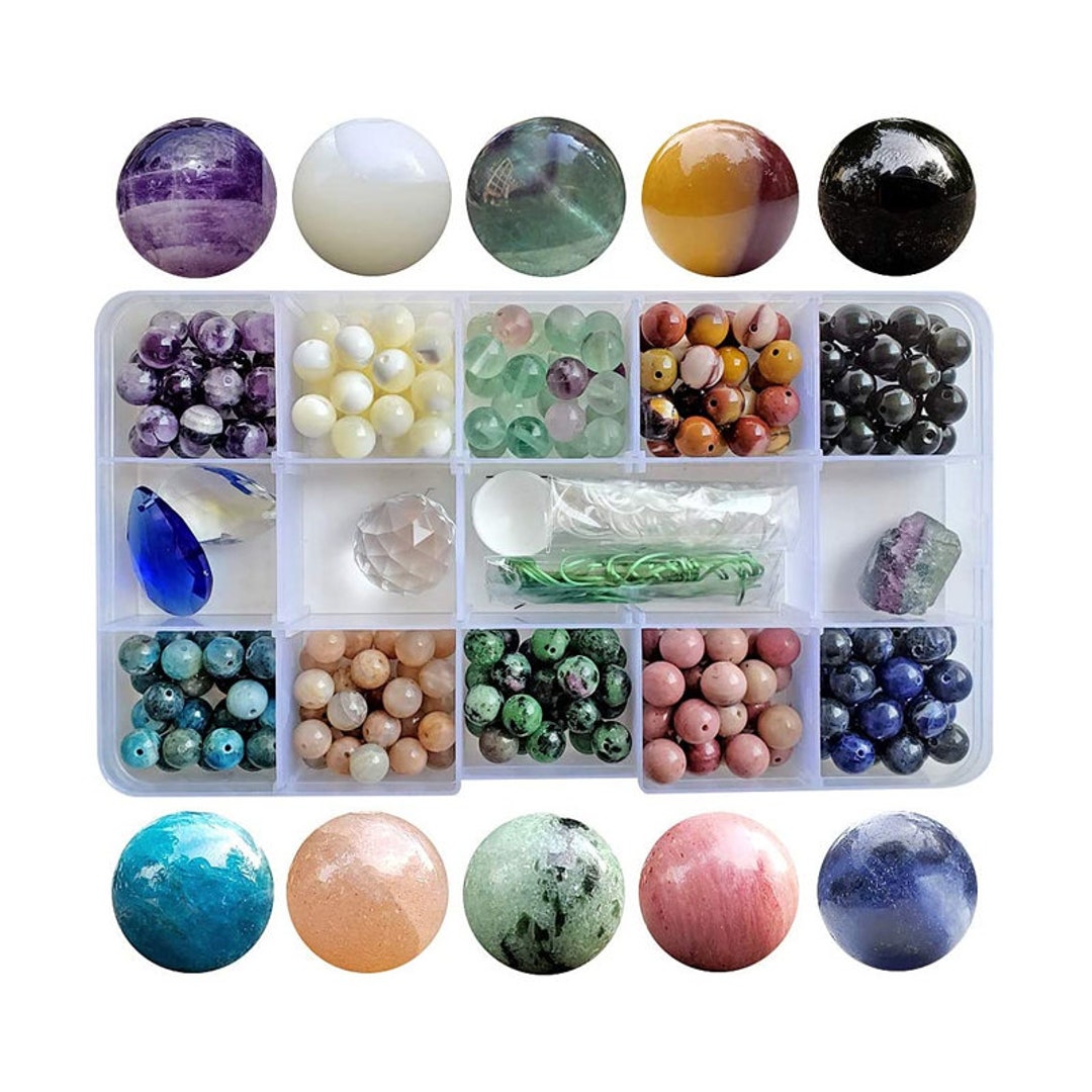 8mm Stone Beads Kit for Jewelry Making 230pcs Natural Gemstone - Etsy
