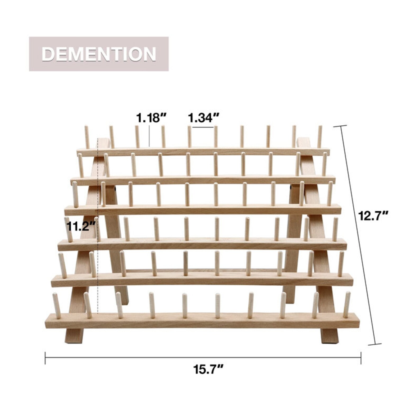 Braiding Hair Rack 60 Spool Wooden Braiding Hair Holder - Etsy