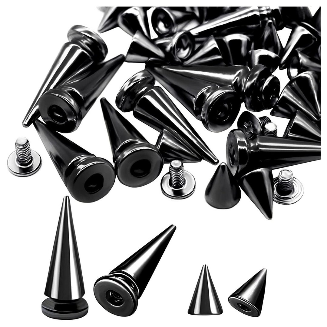 110 Pieces Multi Size Cone Spikes Screwback Studs Metal Rivets - Etsy