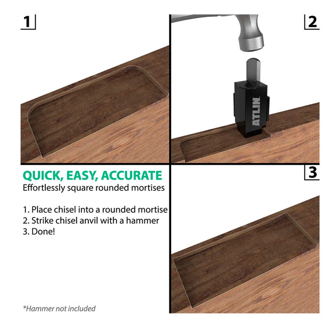 Corner Chisel Square Mortise Chisel for Hinge Mortises Door | Etsy