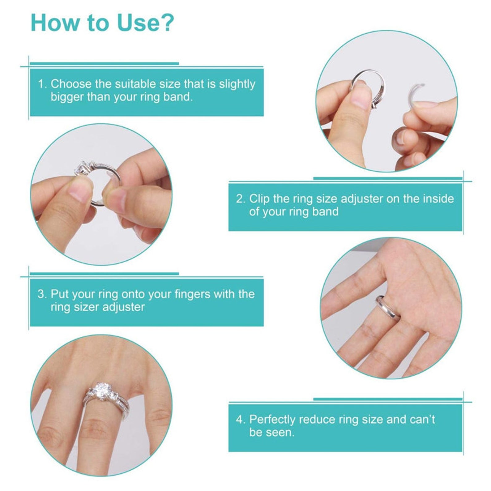 Invisible Ring Size Adjuster for Loose Rings Ring Adjuster Fit - Etsy