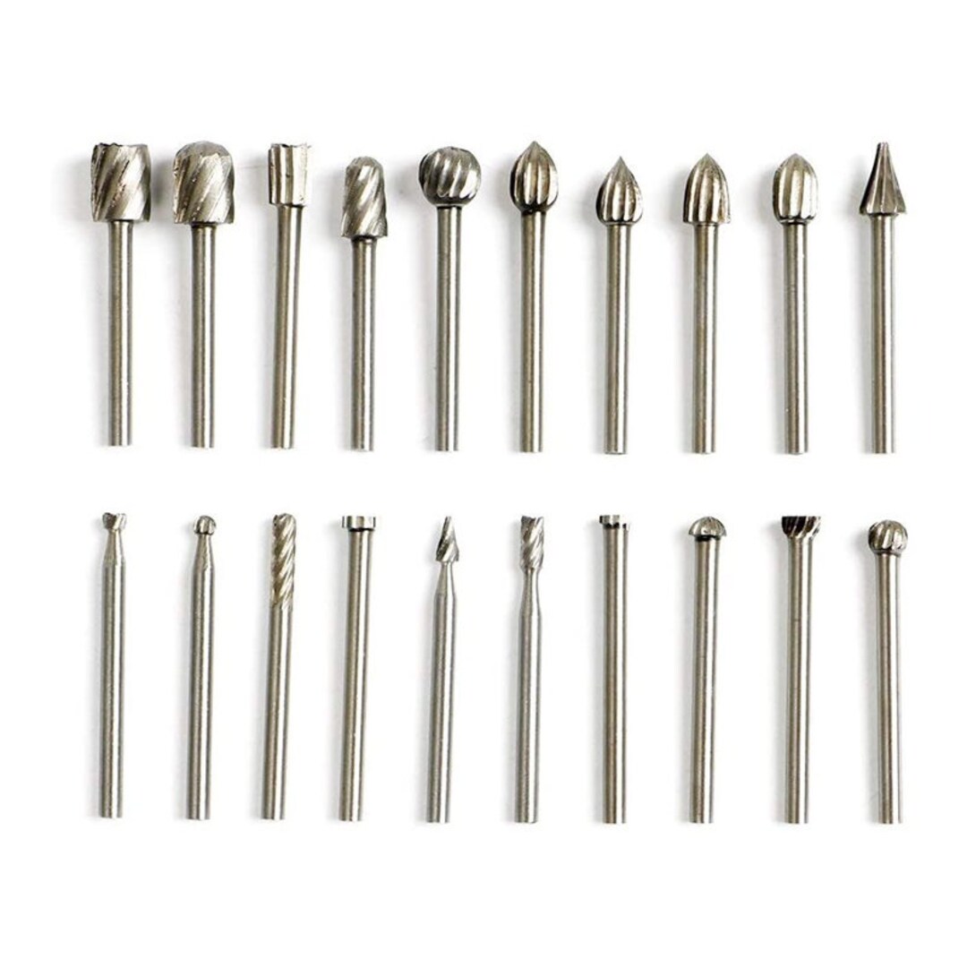 20 PCS HSS Routing Router Grinding Bit Set Burr Speed Kit for - Etsy