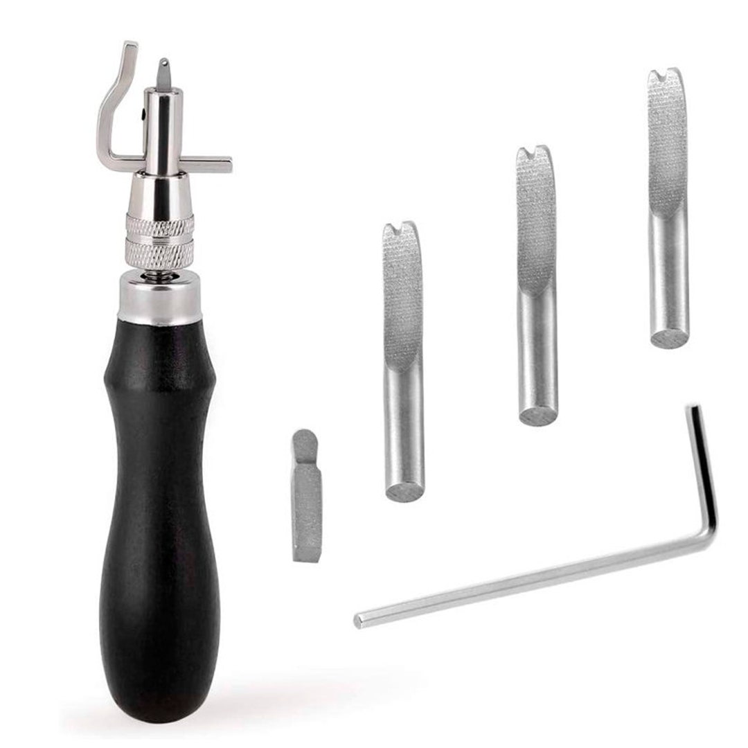 Leather Groover Toolblack 7 in 1 Pro Adjustable Stitching - Etsy