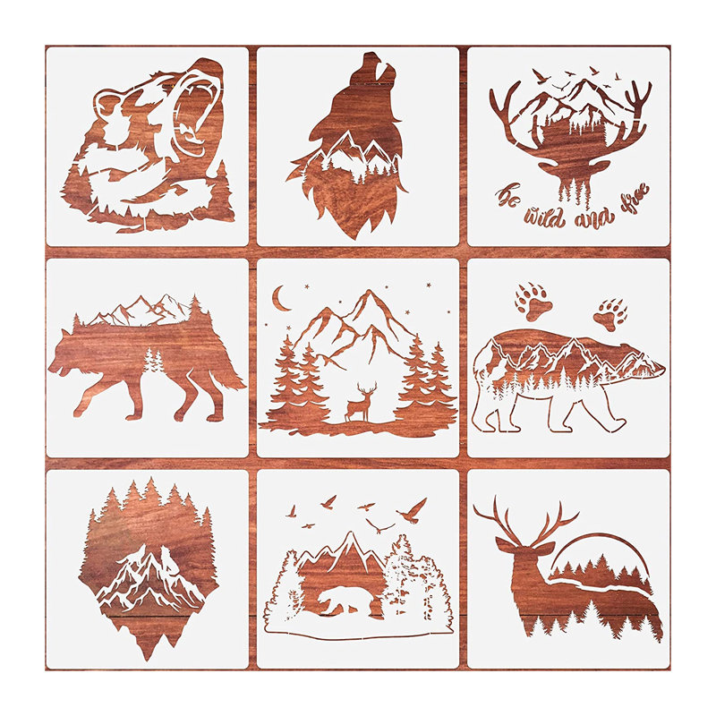Wildlife Wood Burning Stencils