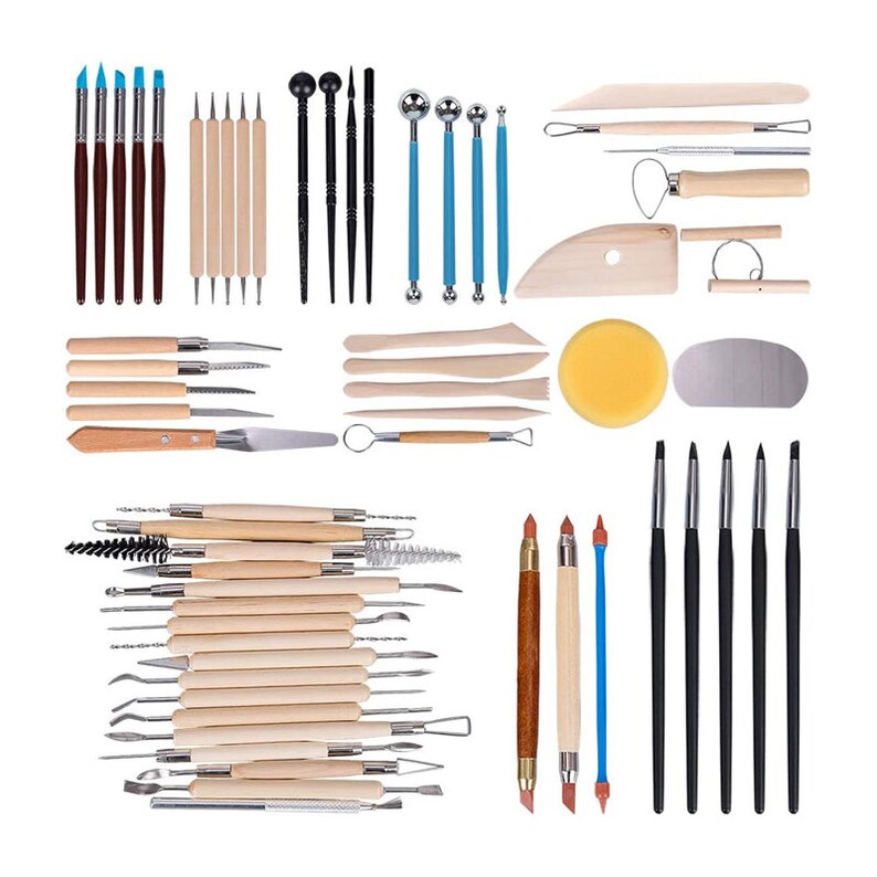 61 Pieces Ceramic Clay Tools Set Modeling Pottery Clay - Etsy