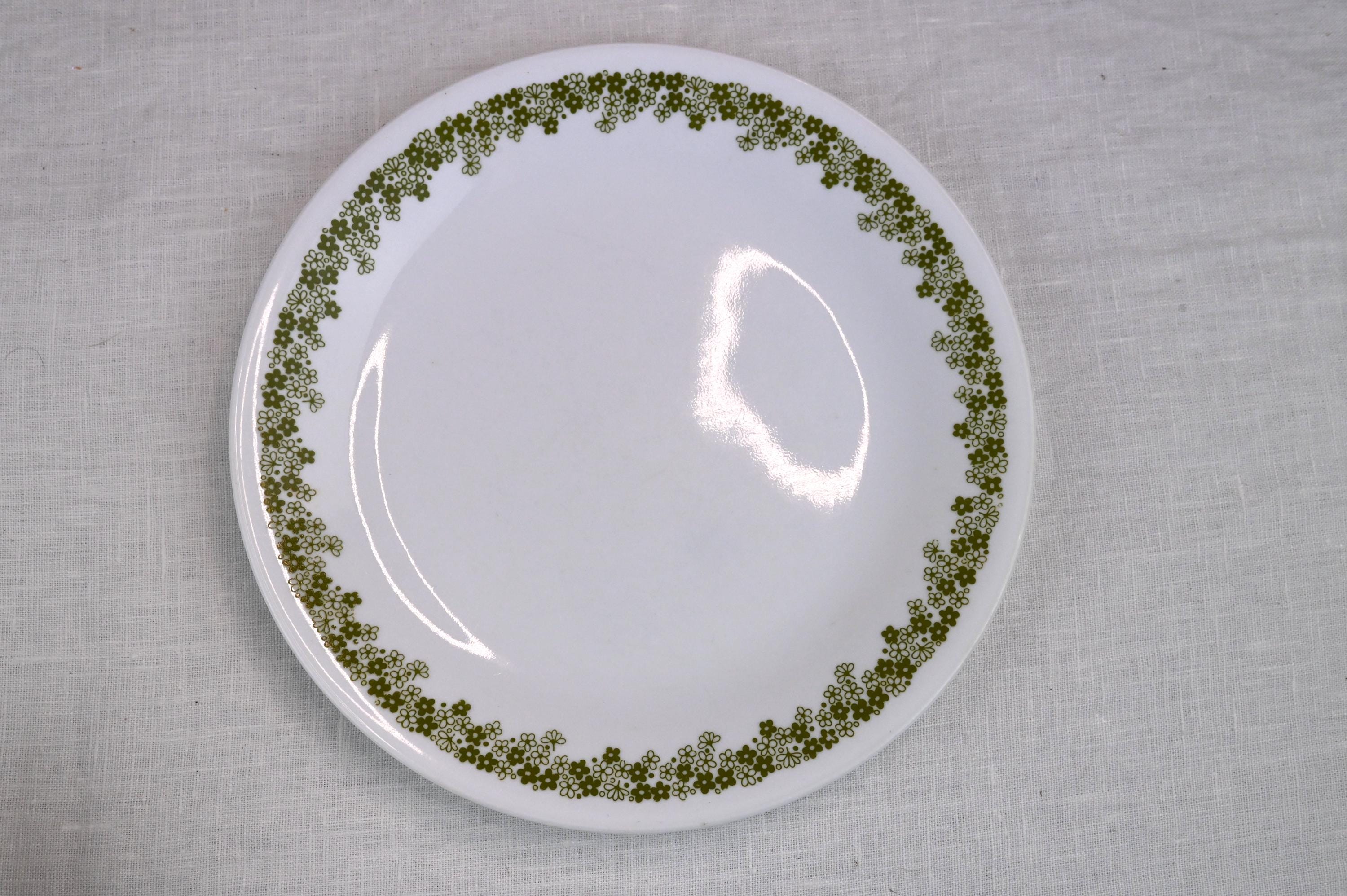 Vintage Corelle Corning Spring Blossom Green Pyrex Tea Cups, Dinner ...
