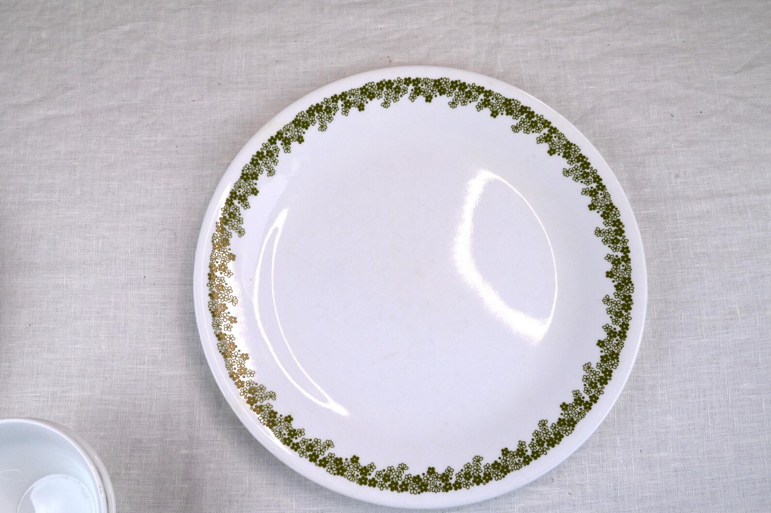 Vintage Corelle Corning Spring Blossom Green Pyrex Tea Cups, Dinner ...