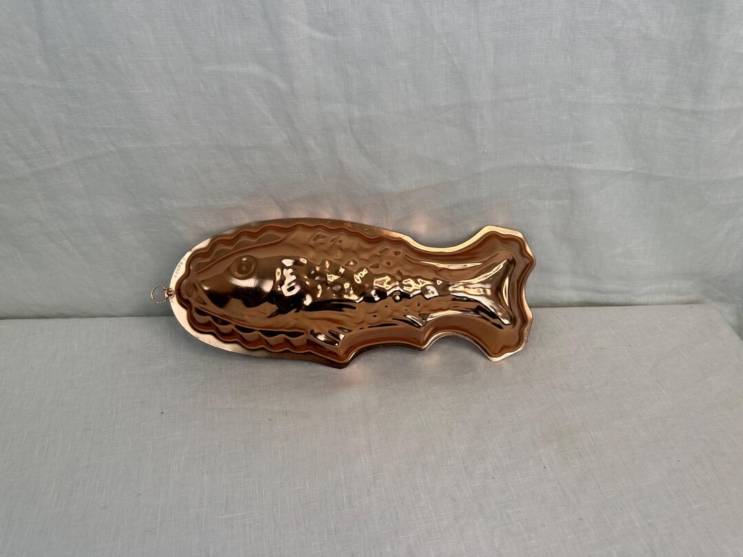 Vintage Copper Jello Fish Shaped Mold - Etsy