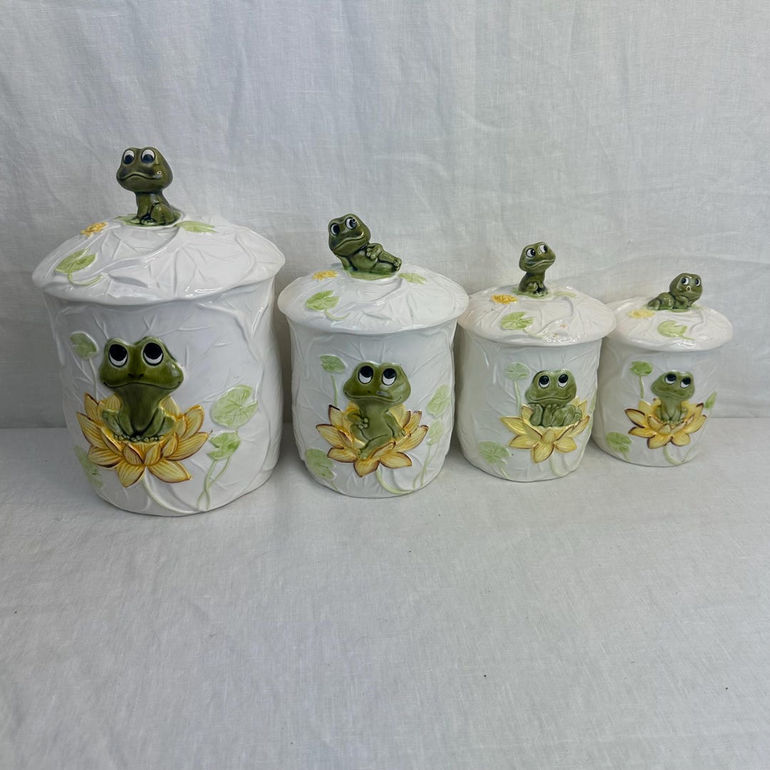 Vintage Sears and Roebuck 1978 Neil the Frog Caniser Set - Etsy