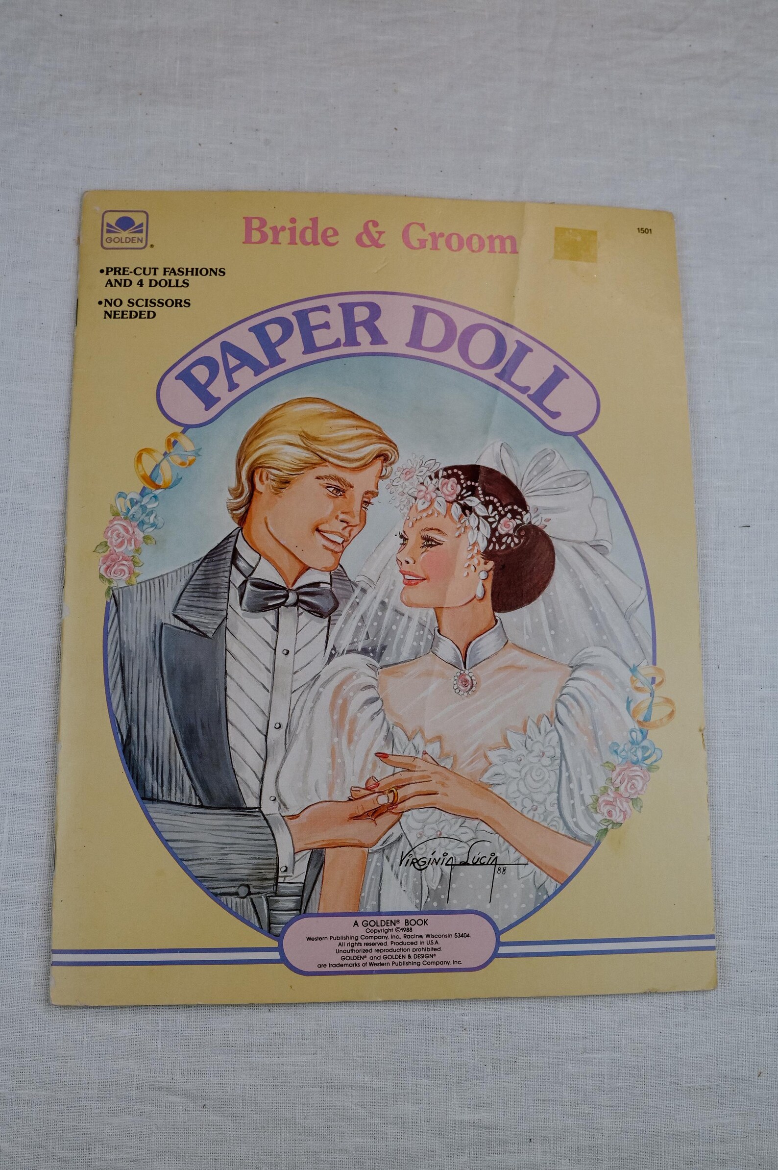 Vintage 1988 Bride & Groom Paper Doll Book - Etsy
