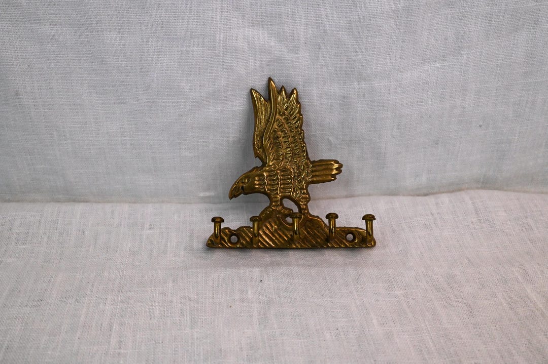Vintage Brass Eagle Key Holder - Etsy