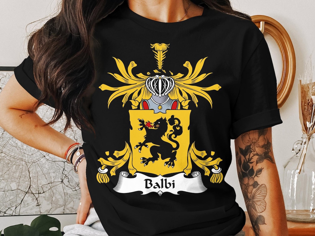 Italian Coat of Arms Balbi Family Crest Sweatshirt, Heraldic Lion ...