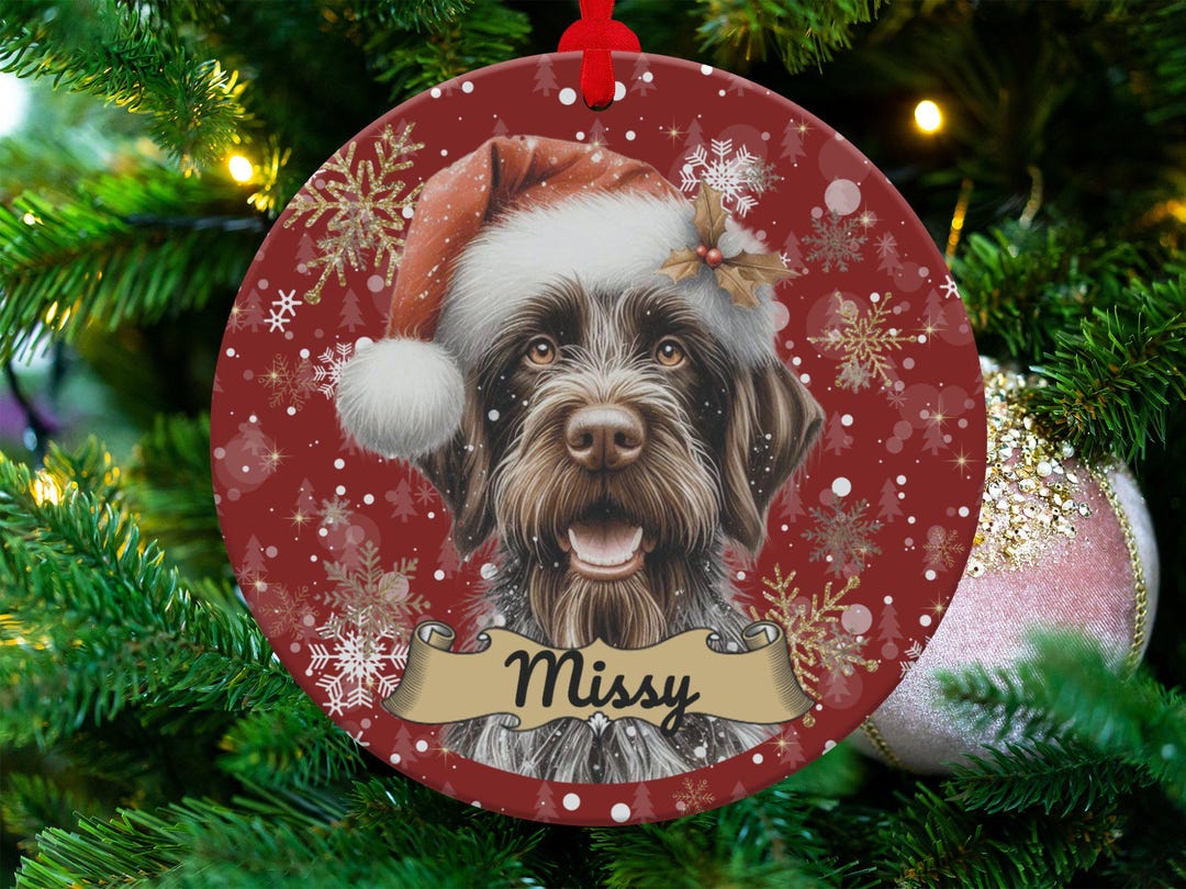 German Wirehaired Pointer Custom Ornament Personalized Dog Christmas ...