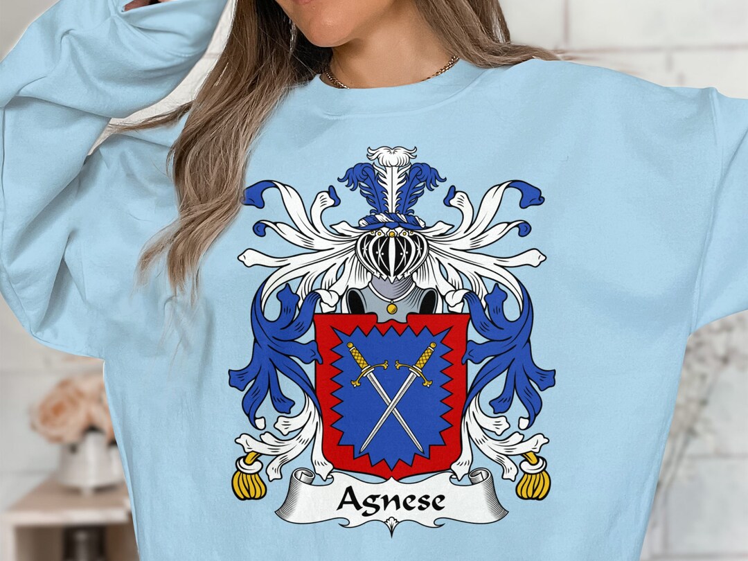 Italian Coat of Arms Agnese Family Crest Unisex T-Shirt, Sweatshirt ...